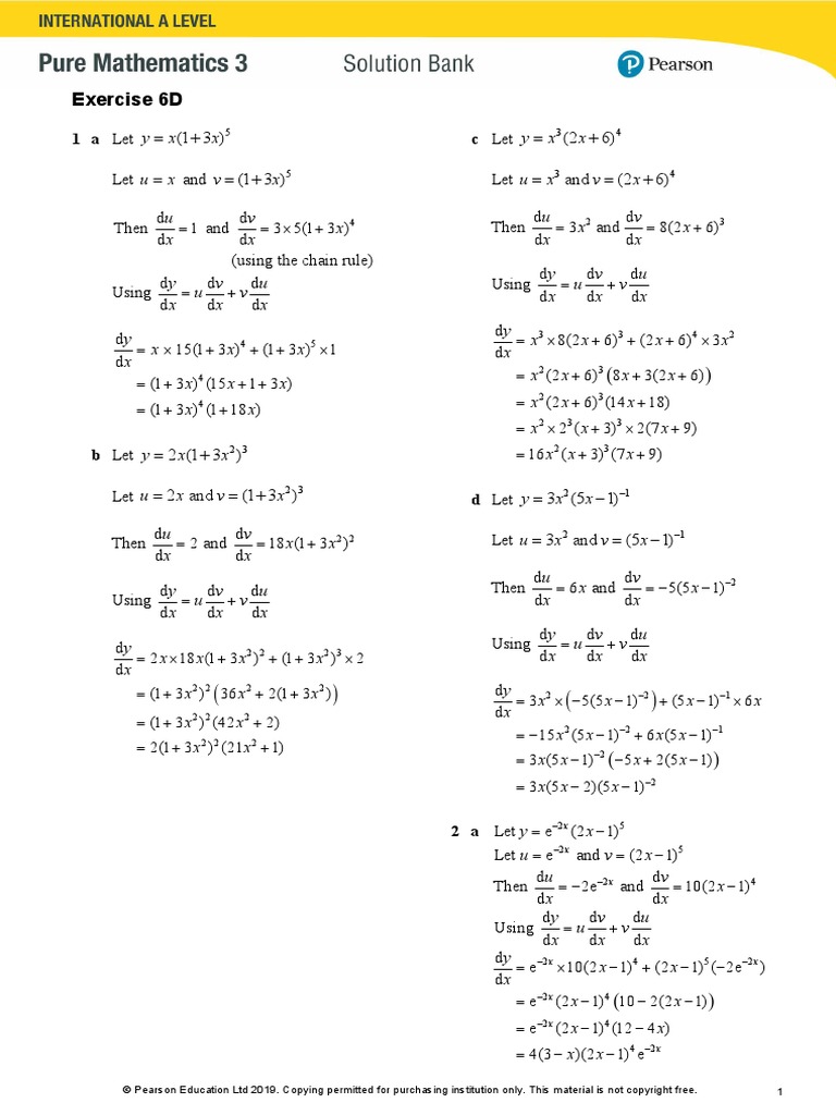 Ial Maths p3 Ex6d | PDF