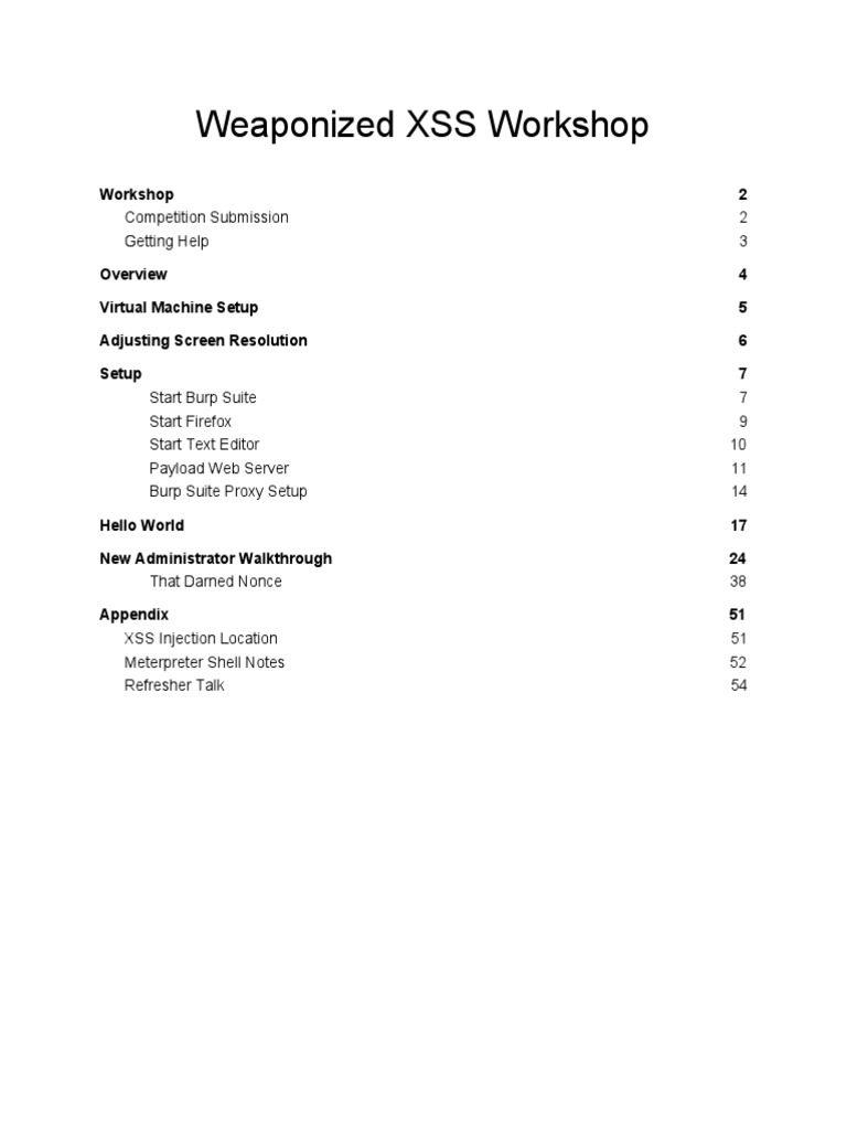Weaponized XSS Workshop | PDF | World Wide Web | Internet & Web