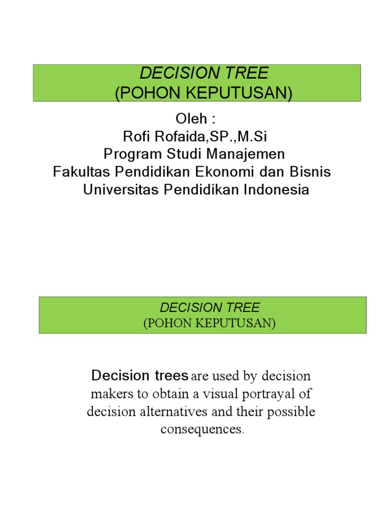 Decision Tree Emv Pdf Bisnis 
