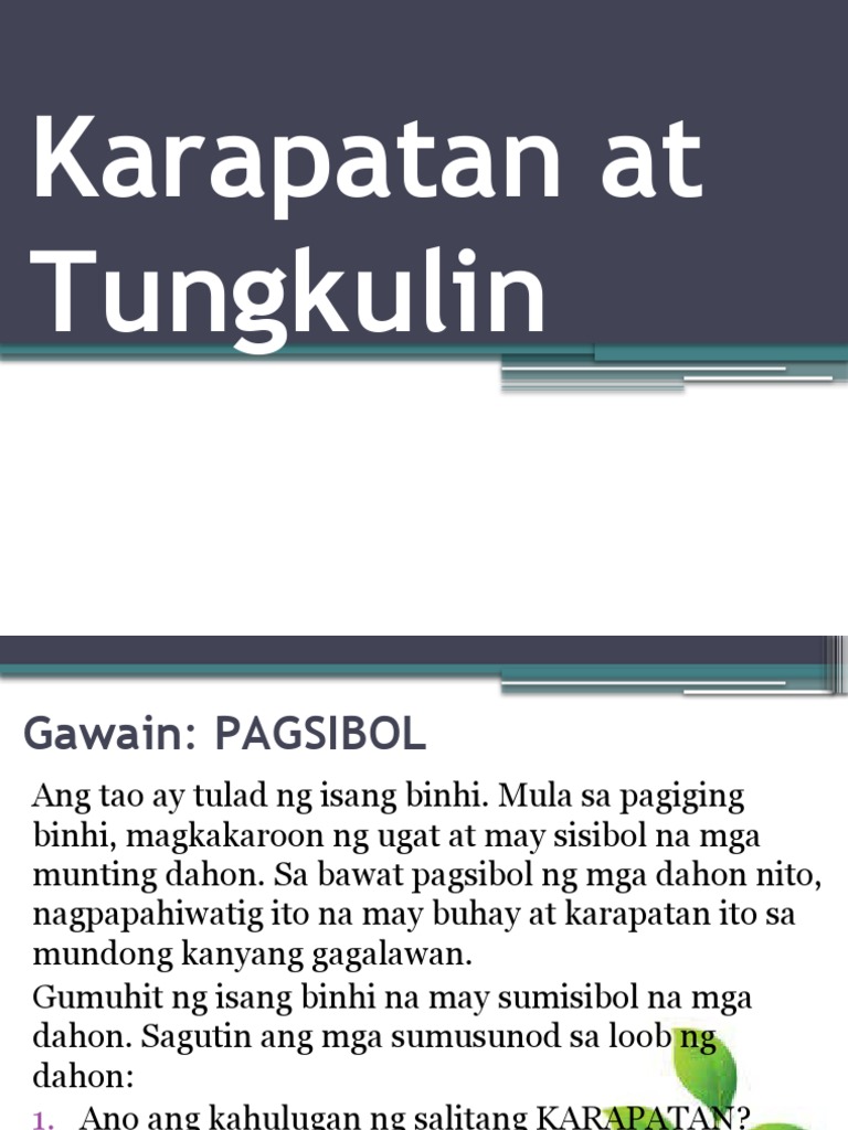 2-Karapatan at Tungkulin | PDF