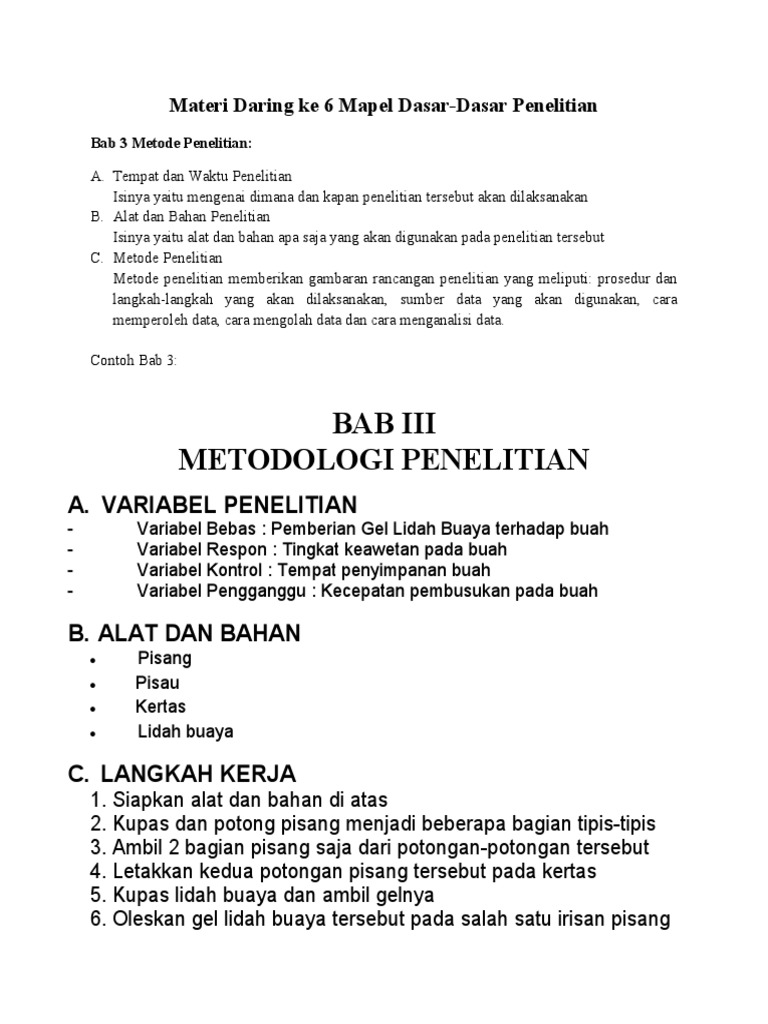 Bab 3 Metode Penelitian | PDF
