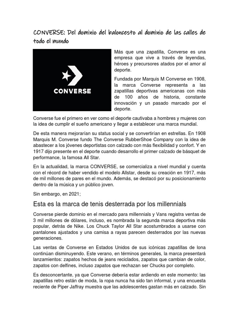 CONVERSE | PDF | Marca