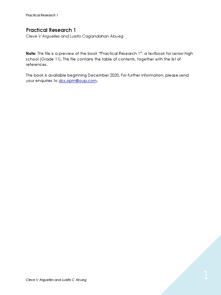 Previewfileforresearchgate Grade 11 Research 1 | PDF | Qualitative ...