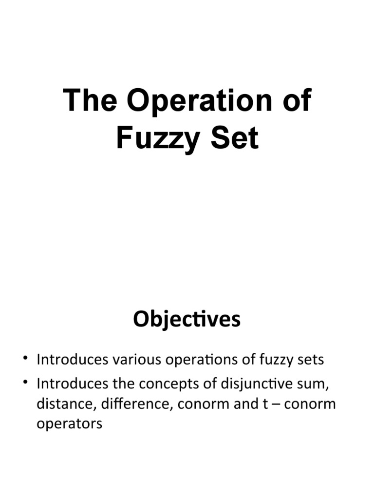 Fuzzy Set Operation | PDF | Fuzzy Logic | Function (Mathematics)