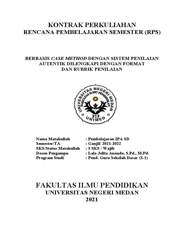 Rps Pembelajaran Ipa Di SD | PDF