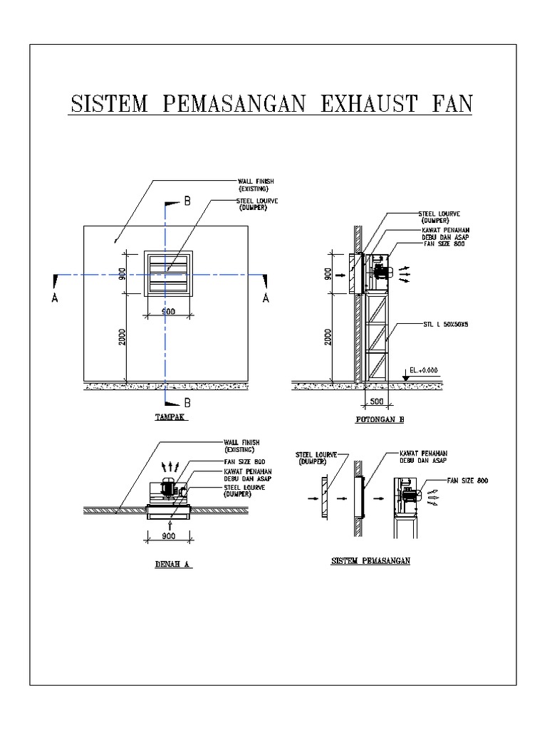 Detail Pemasangan Exhaust Fan | PDF