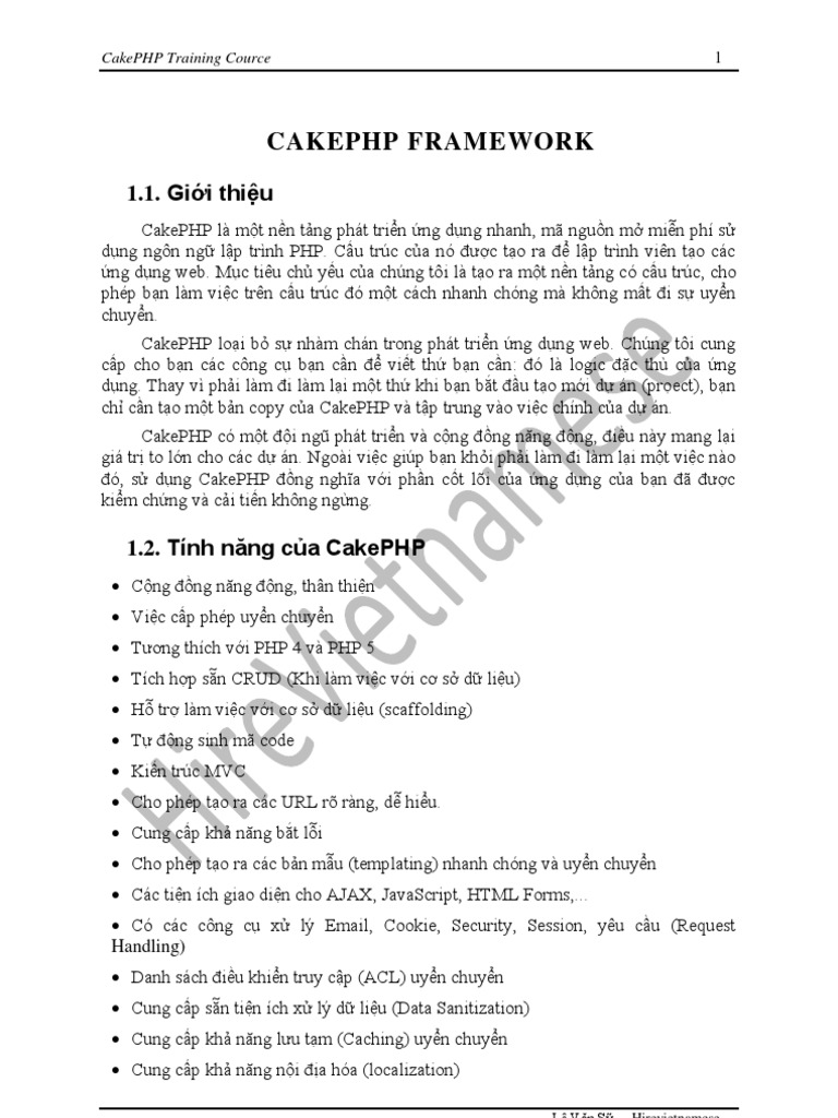 Cakephp Framework | PDF