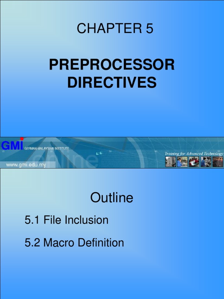 CHAPTER 5 - Preprocessor Directives | PDF | String (Computer Science ...