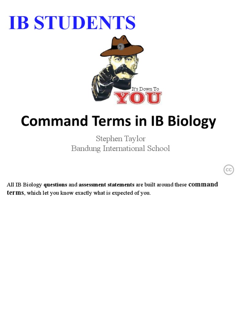 IB Biology Command Terms Explained | PDF | Art