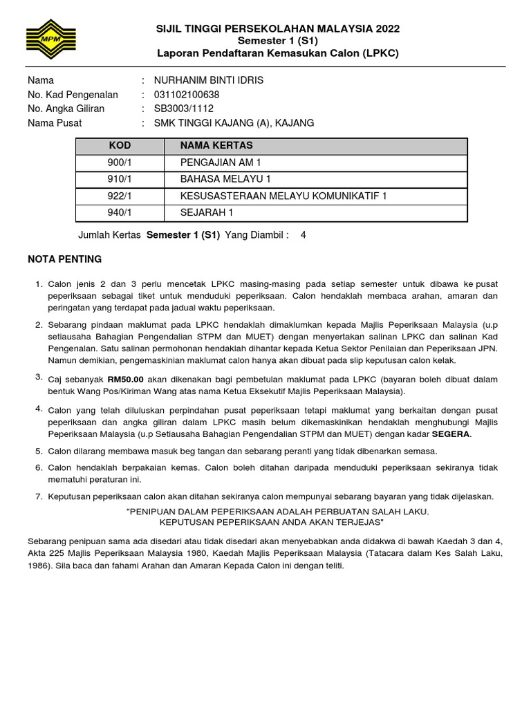 LPKC STPM S1 2022 031102100638 | PDF
