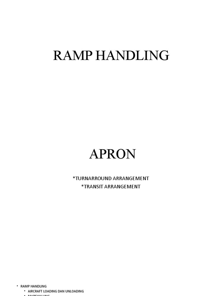 Ramp Handling | Download Free PDF | Aerospace | Transport