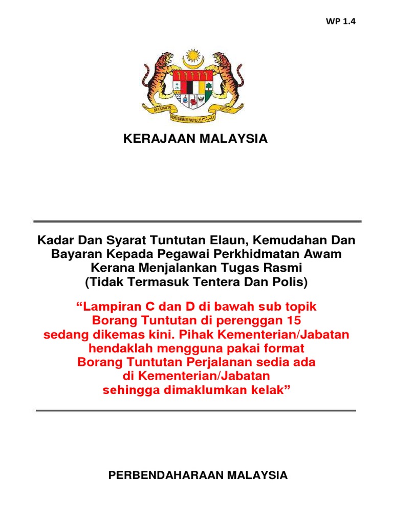 Pekeliling Tuntutan Perjalanan | PDF