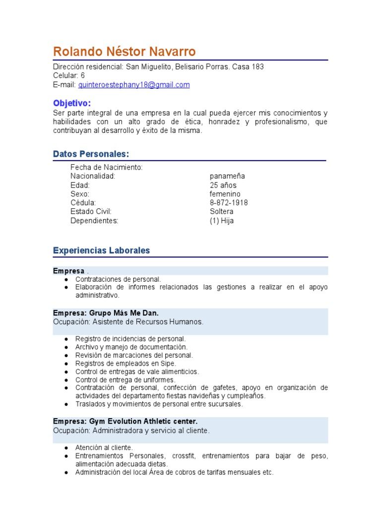 CV - Stephanie Quintero | PDF | Business