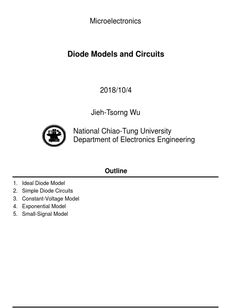 04 Diode Models and Circuits | PDF | Diode | Electrical Network