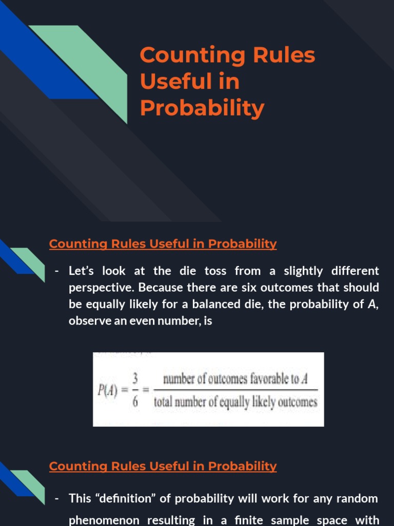 Counting Rules Useful in Probability | PDF | Probability | Probability And Statistics