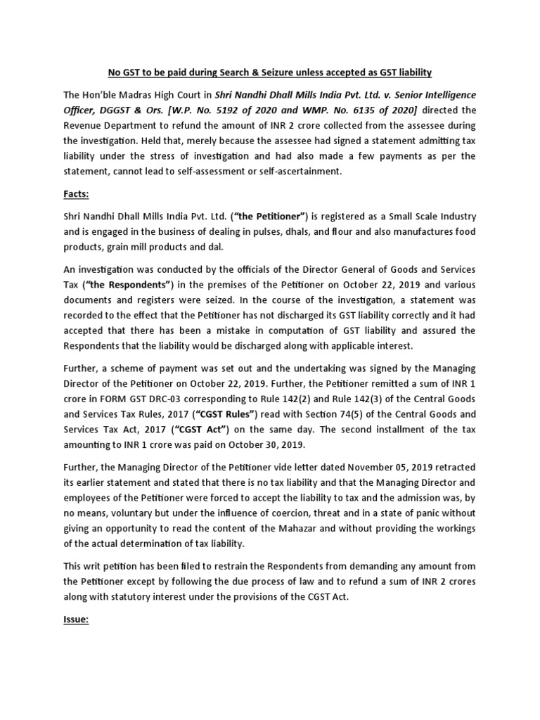 Merely Signing The Statement During Investigation Under Coercion and ...