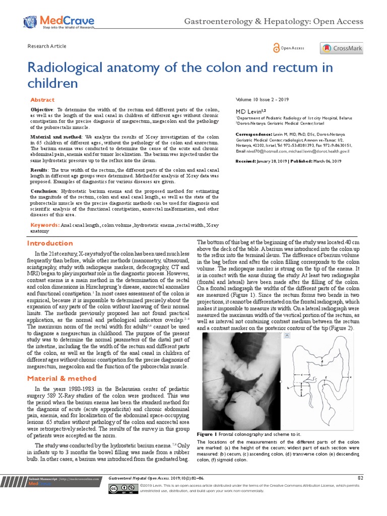 Radiological Anatomy of The Colon and Rectum in Children ...