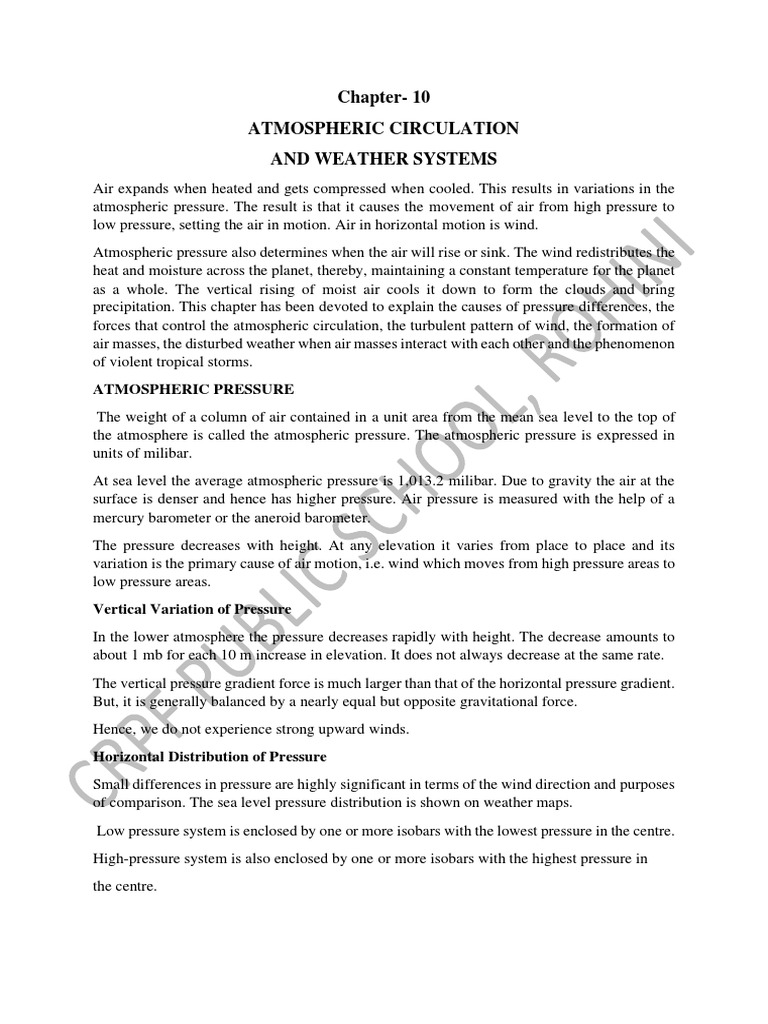 Atmospheric Circulation and Wind Dynamics | PDF | Atmospheric ...