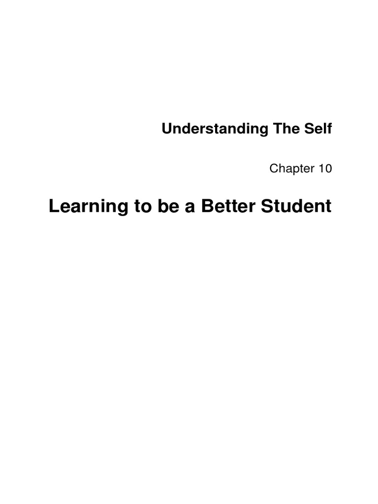 Learning To Be A Better Student | PDF | Metacognition | Learning