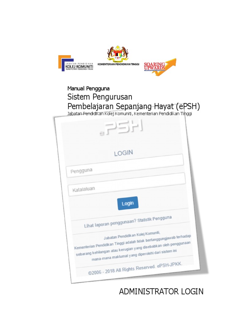 Manual Pengguna ePSH - v8 Admin Login | PDF