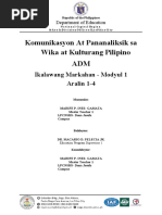 Kom Pan 11 - Q2 - Modyul 1 - Aralin 1 4 Komunikasyon - Q2 - Modyul DMNHS | PDF