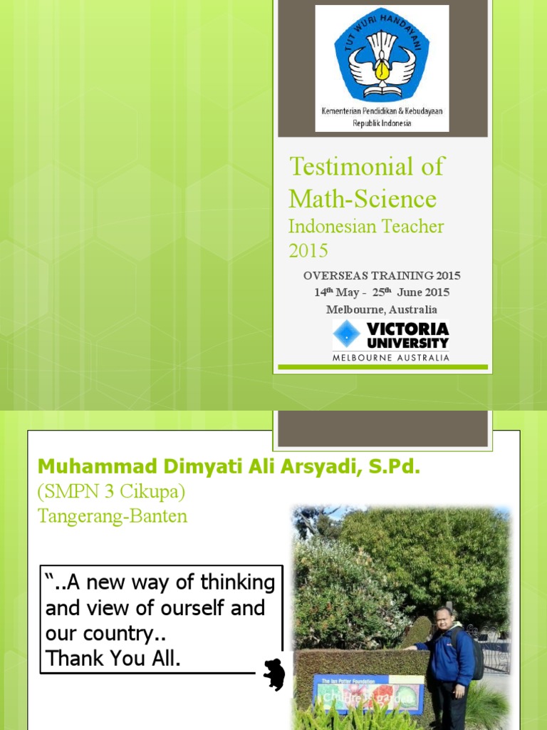 Testimonial of Math-Science | PDF