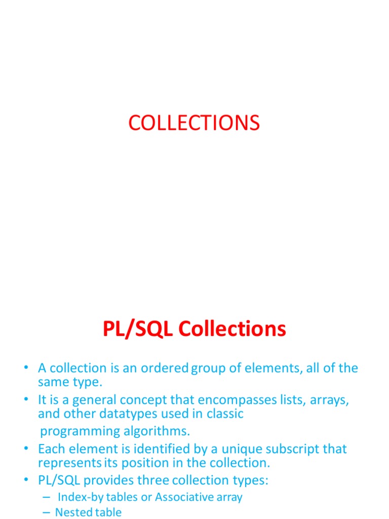 PL12 Collections | PDF | Array Data Structure | Array Data Type