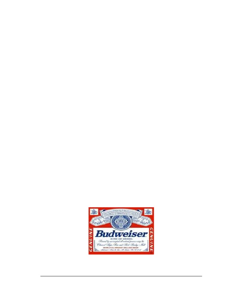 BUDWEISER | PDF | Budweiser | Anheuser Busch Brands