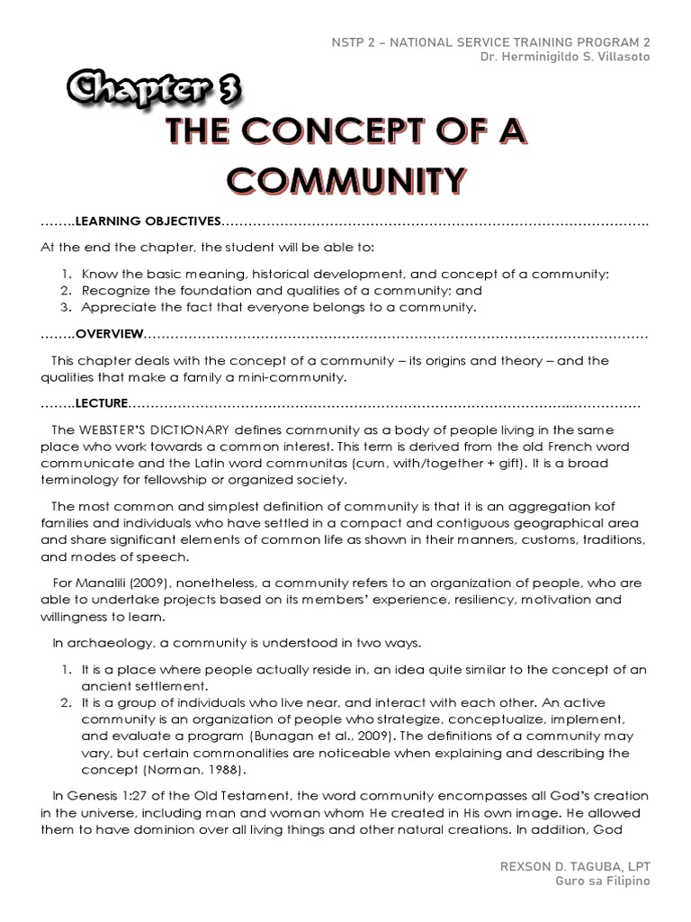 Module 3 | PDF | Community | Concept