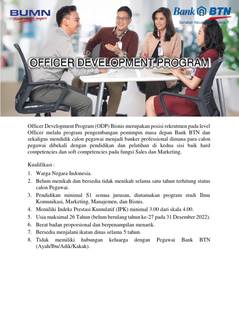 Officer Development Program Bisnis - 625f | PDF | Karier & Perkembangan