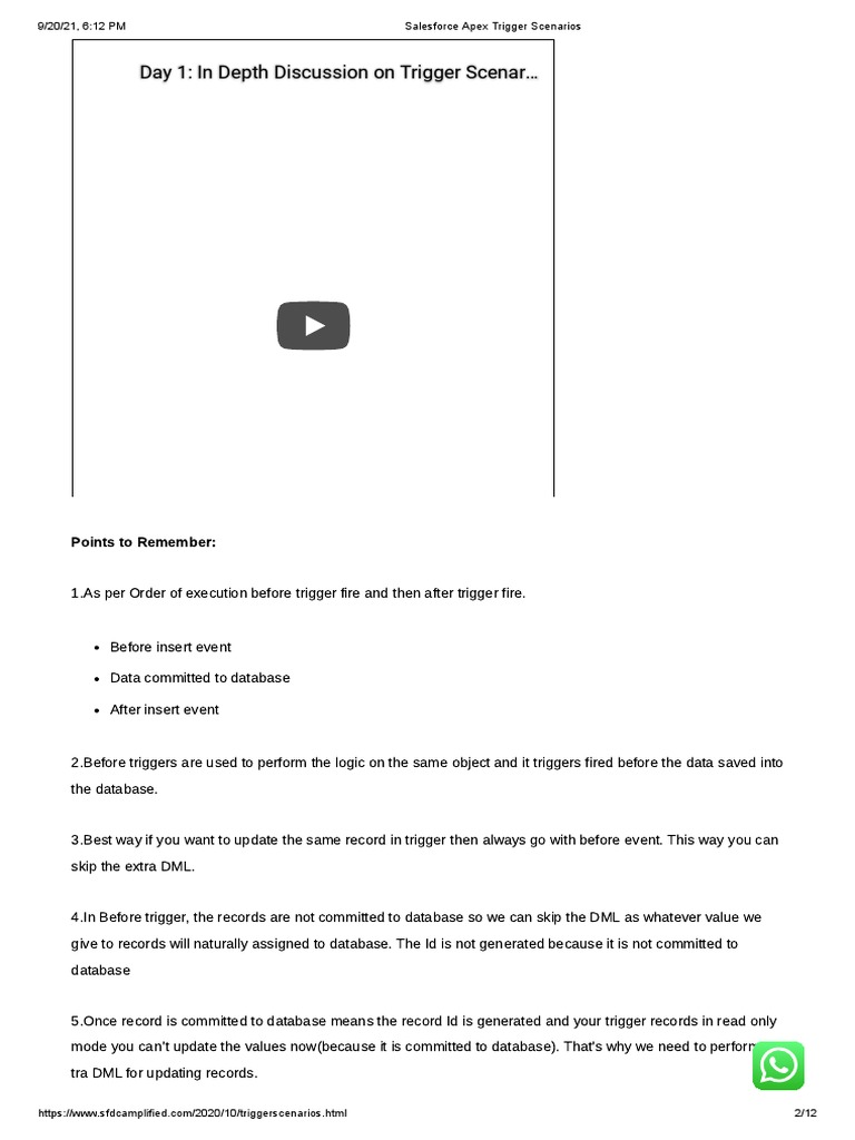 Salesforce Apex Trigger Scenarios | Download Free PDF | Databases | Computer Data