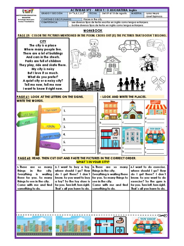 City Exploration Activity Workbook | PDF