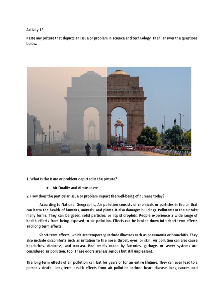 Sts Issue or Problem in Science and Technology | PDF | Air Pollution ...