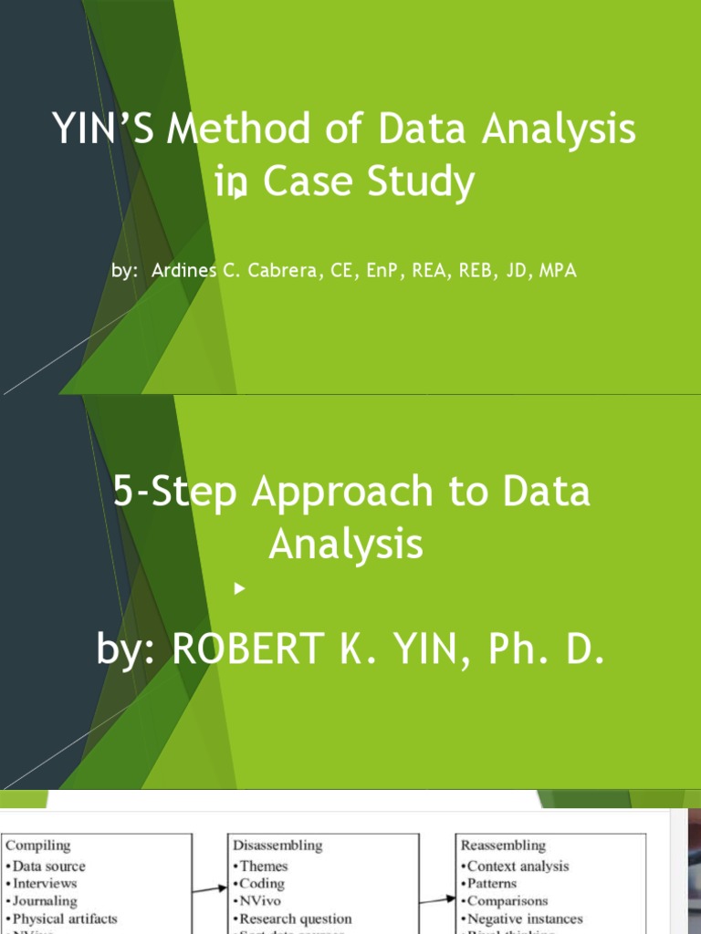 Yin'S Method of Data Analysis in Case Study: By: Ardines C. Cabrera, Ce ...
