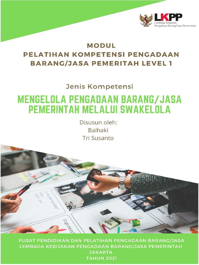 Modul 6. JK Mengelola PBJP Secara Swakelola Level 1 | PDF