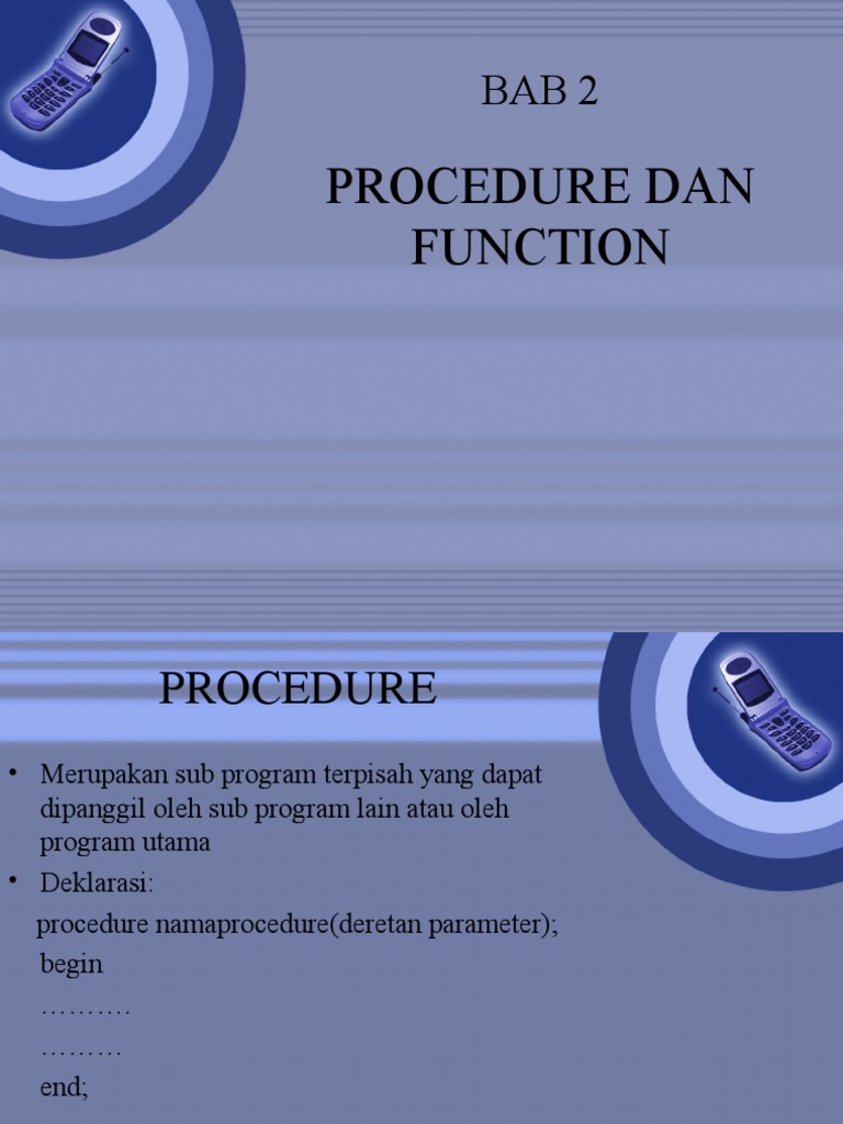 Procedure Dan Function Pada PHP | PDF