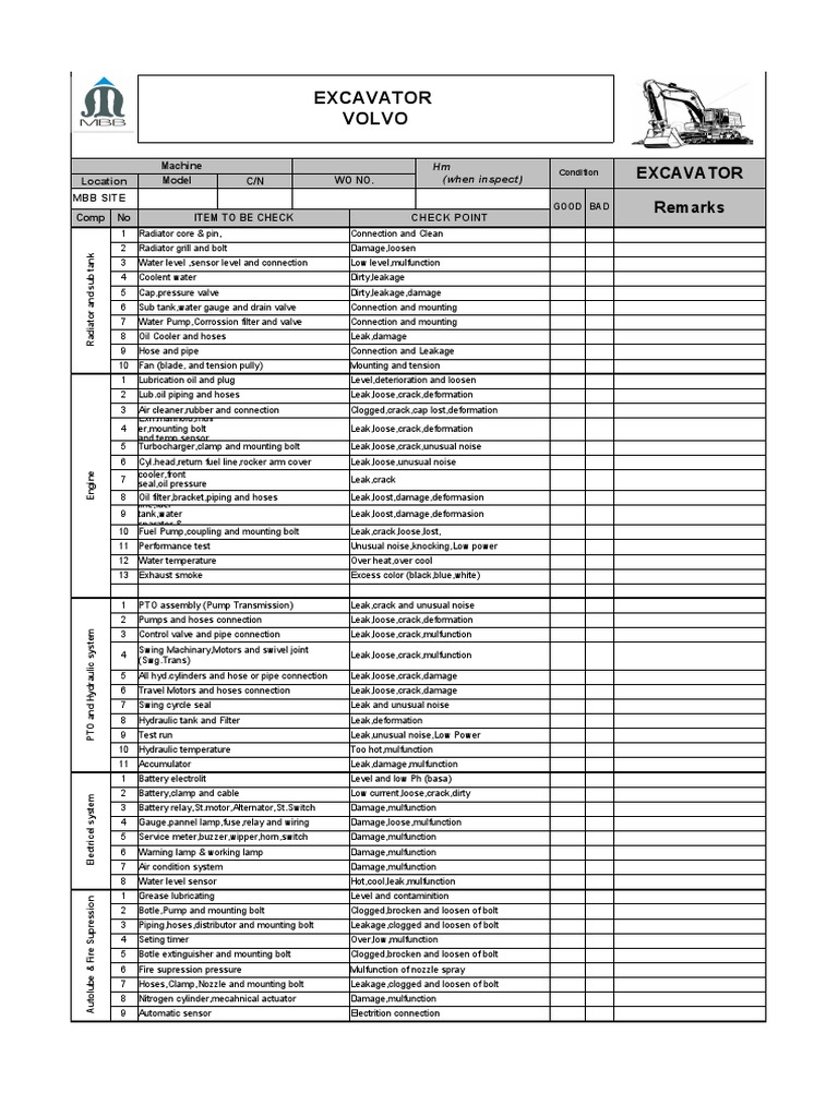 EXCAVATOR | PDF | Leak | Equipment