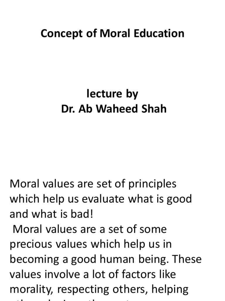 Concept of Moral Education | Download Free PDF | Morality | Value (Ethics)