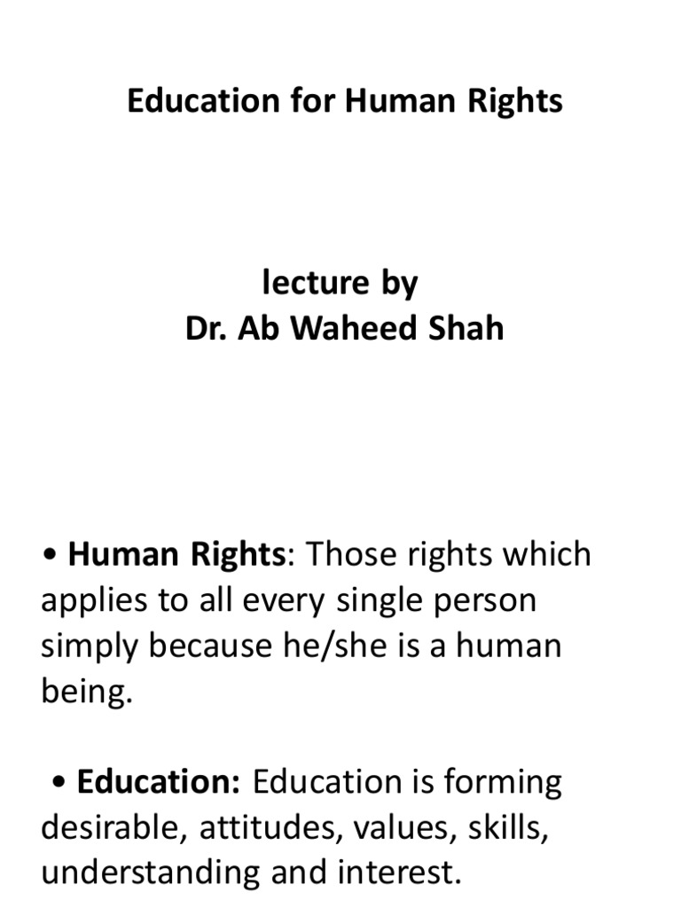 Education For Human Rights | PDF | Liberty | Human Rights