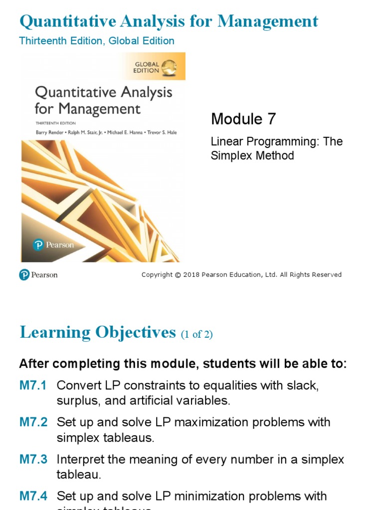 Linear Programming The Simplex Method | Download Free PDF | Linear ...