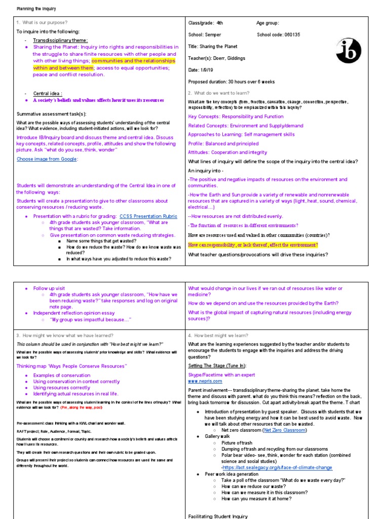 Updated 4th Sharing The Planet | PDF