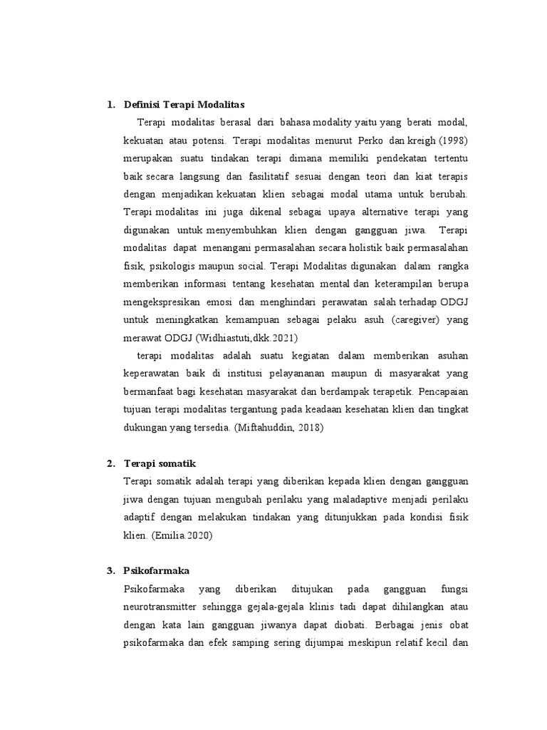 Definisi Terapi Modalitas | PDF