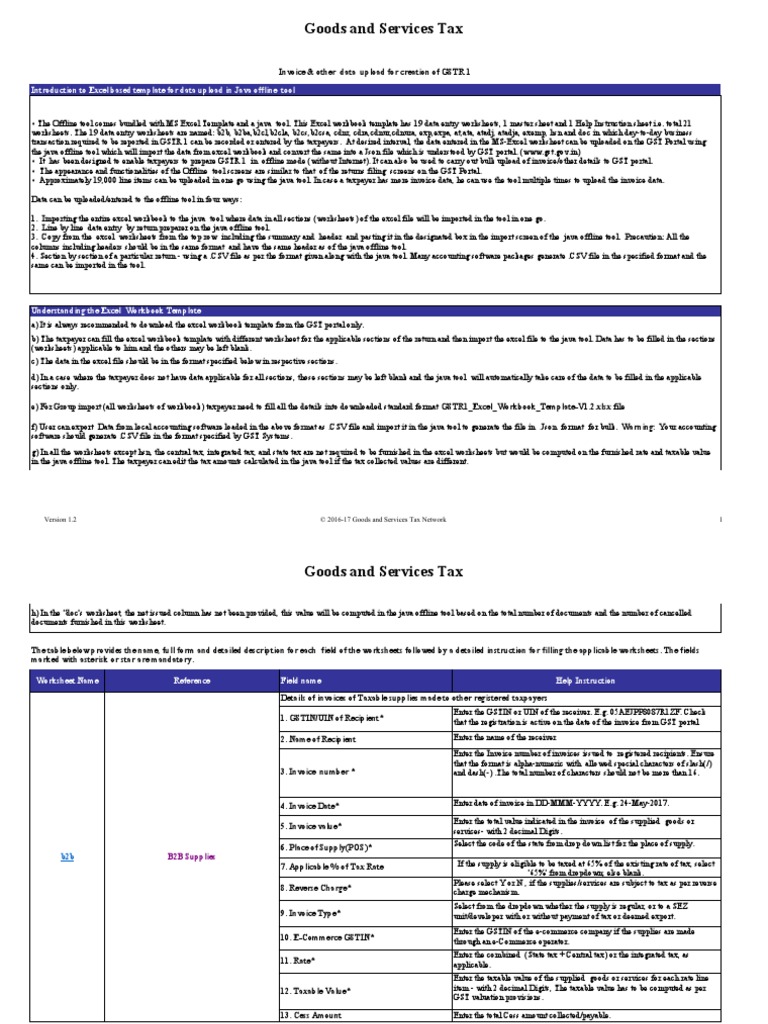 GSTR 1 | PDF | Invoice | Microsoft Excel