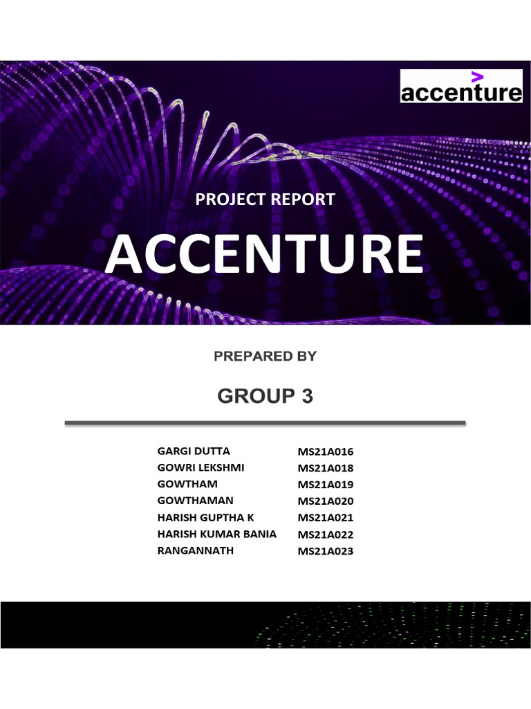 Accenture Project Report E1 | Download Free PDF | Outsourcing | Accenture