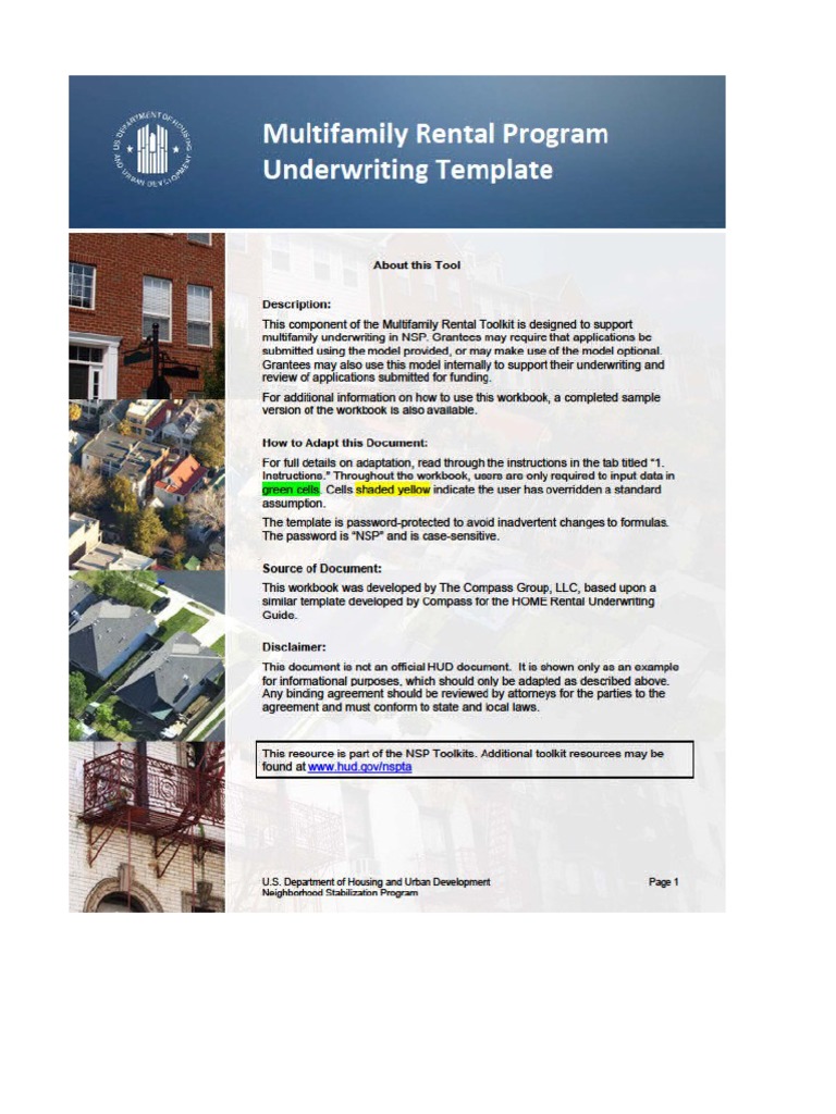 MFRUnderwriting Template | PDF | Debt | Mortgage Loan
