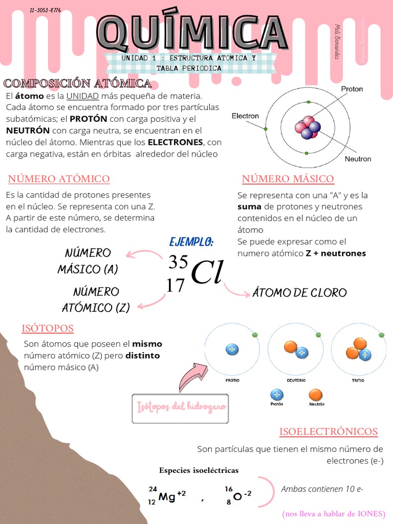 Estructura Y Tipos De átomos Pdf átomos Núcleo Atómico