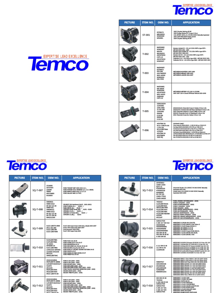 Picture Application Item No. Oem No | Download Free PDF | Vehicle ...