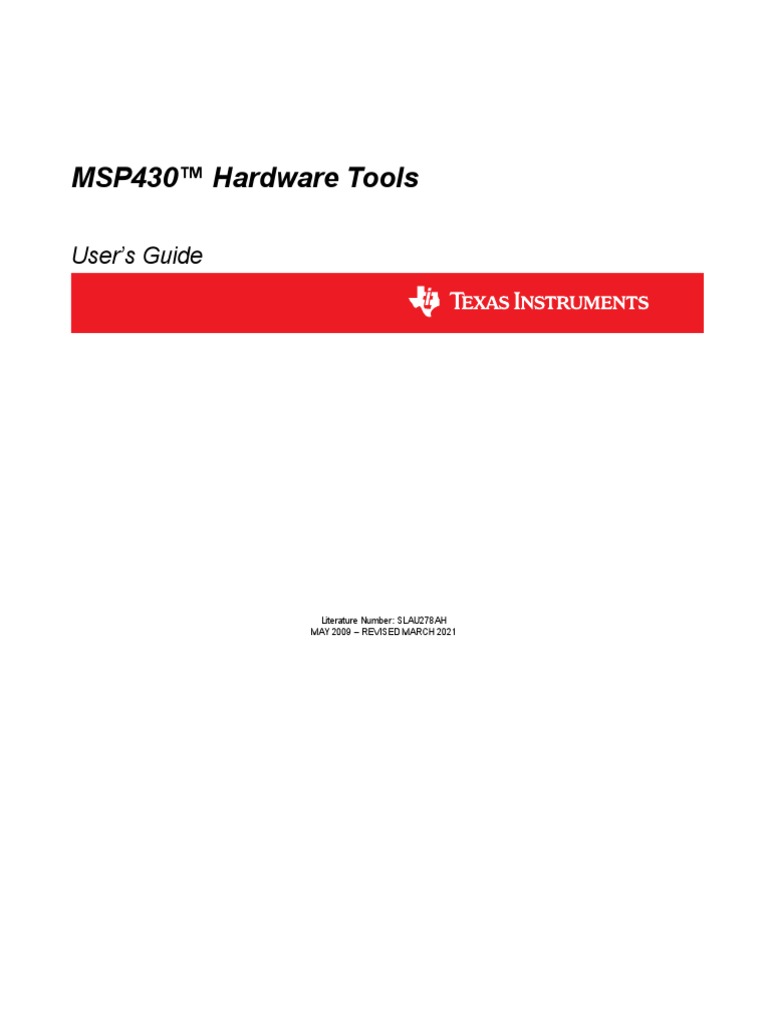 MSP430™ Hardware Tools: User's Guide | PDF | Computing | Computer Engineering