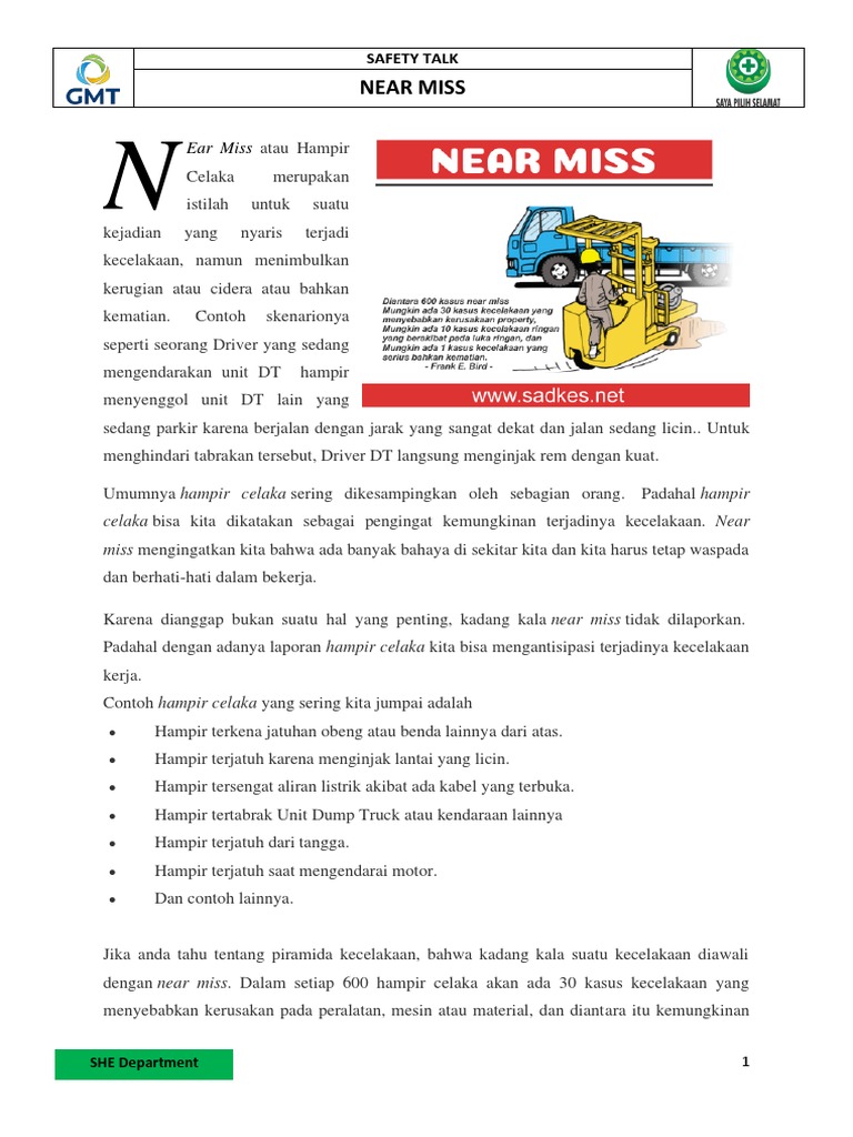 Topik 0025 - NEAR MISS | PDF