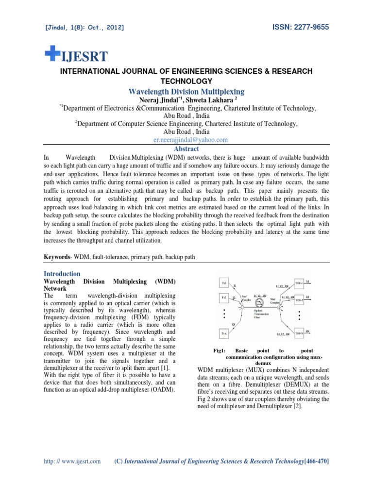 Wavelength Division Multiplexing | PDF | Routing | Wavelength Division Multiplexing